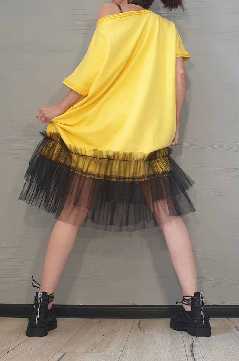 Asymmetrical Tunic Dress, Avant Garde Tunic, Loose Tunic, Tunic Tutu ...