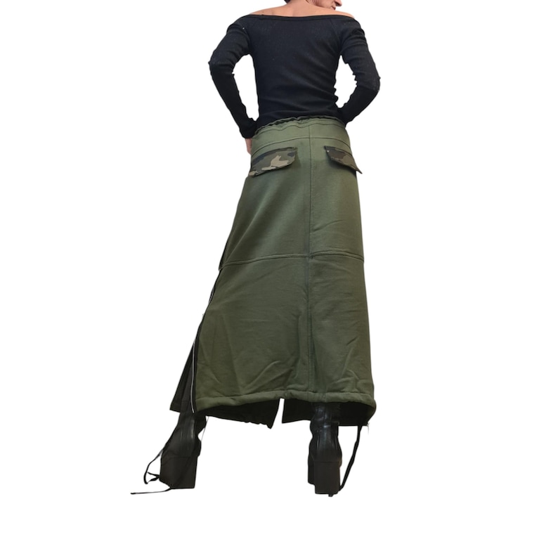 Cargo Military Maxi Skirt Camo Pockets | Avant Garde Women’s Combat ...