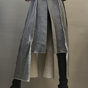 New Collection Grey Cotton Vest, Asymmetric Vest, Sleeveless Vest, Long ...