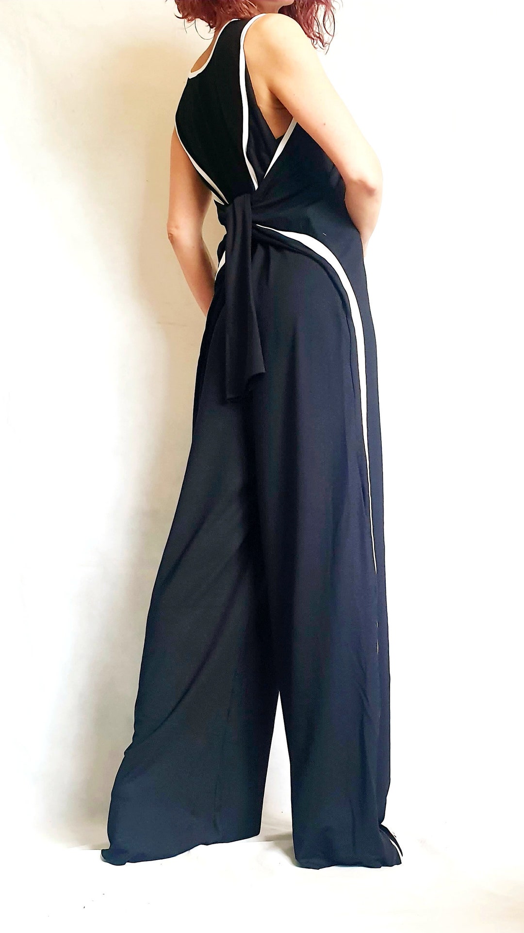 Asymmetric Long Jumpsuit/harem Jumpsuit/boho Jumpsuit/ Gothic Jumpsuit ...