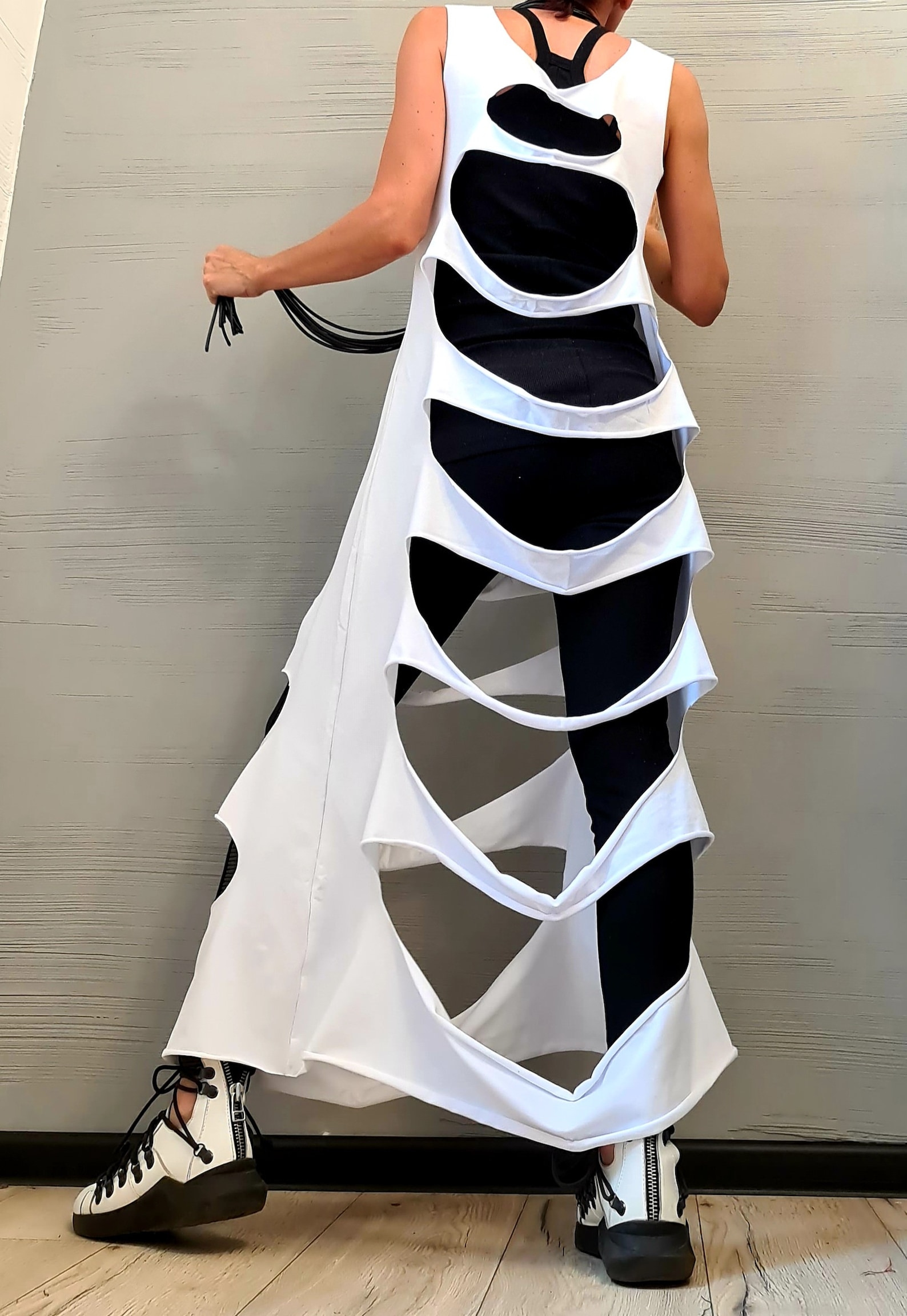 Asymmetric White Top, Extravagant Top, Futuristic Clothing ...