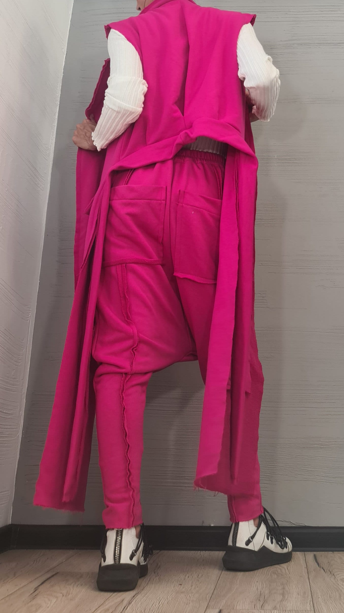 Outwear Women Set, Harem Pants, Vest Long Short, Extravagant Cotton Set ...