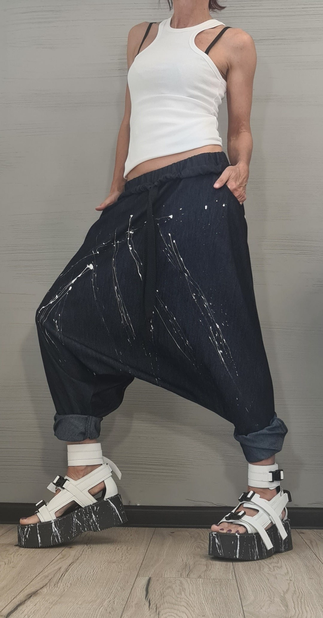 New Collection Extravagant Denim Pants, Avant Garde Pants, Harem Pants ...