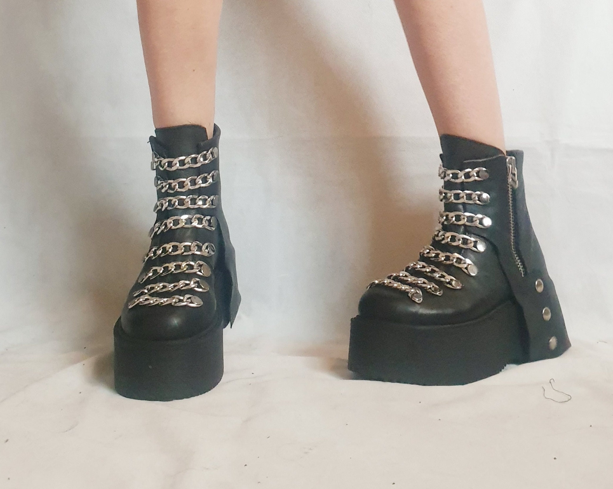 Zapatos góticos para mujer extravagantes botas para mujer - Etsy México