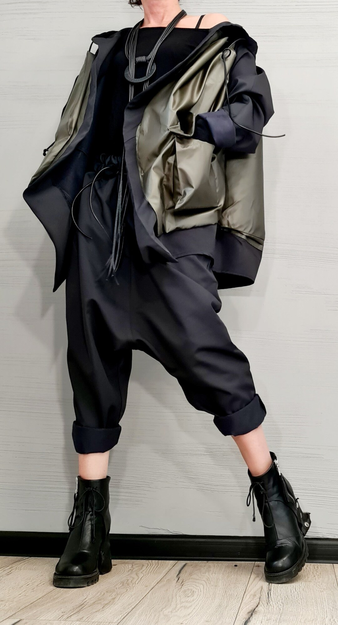 Extravagant Jacket, Asymmetrical Jacket, Jacket With Outer Pockets ...