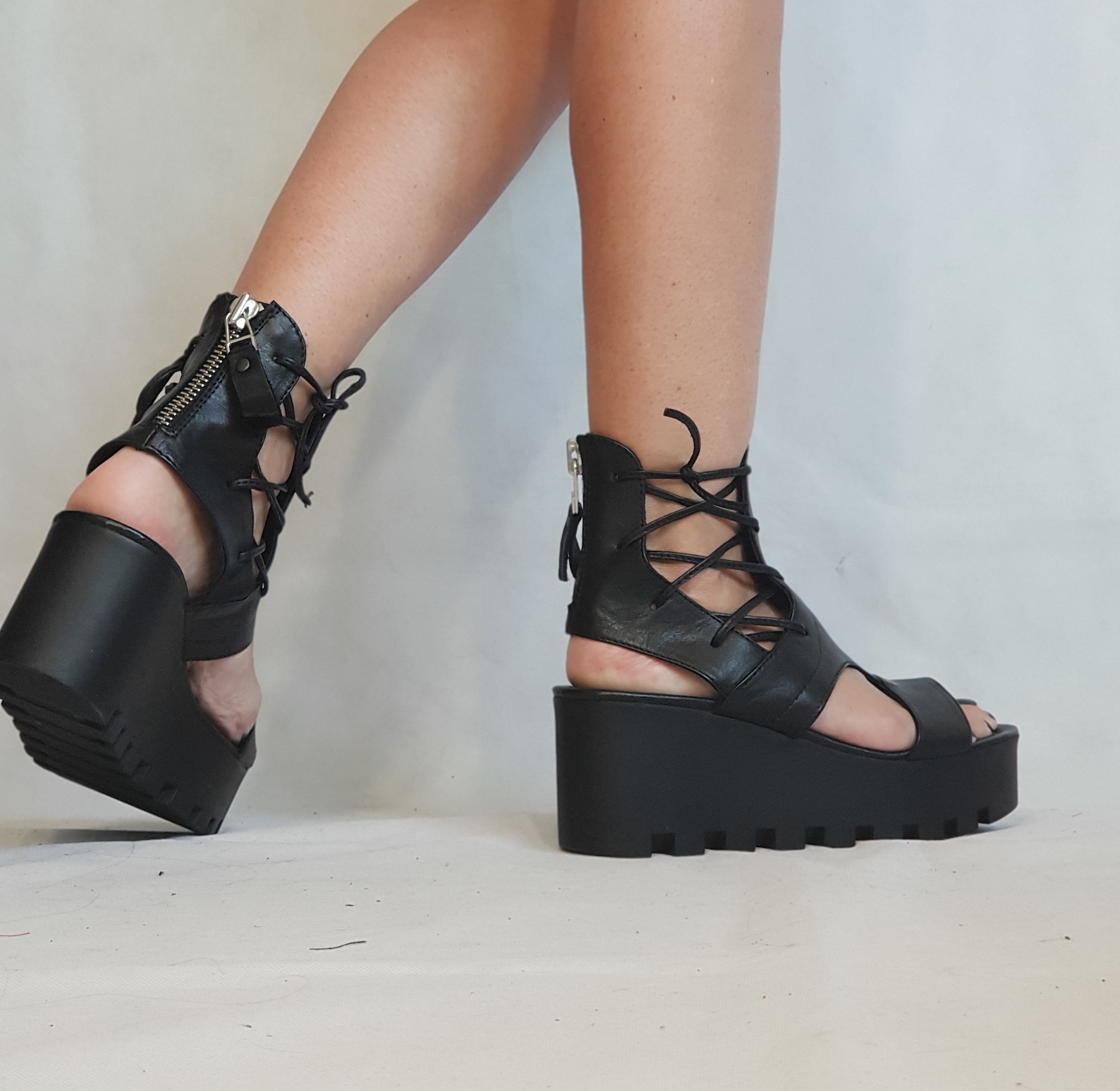 Leather Shoes, Platform Shoes, Gothic Sandals, Steampunk Shoes ...