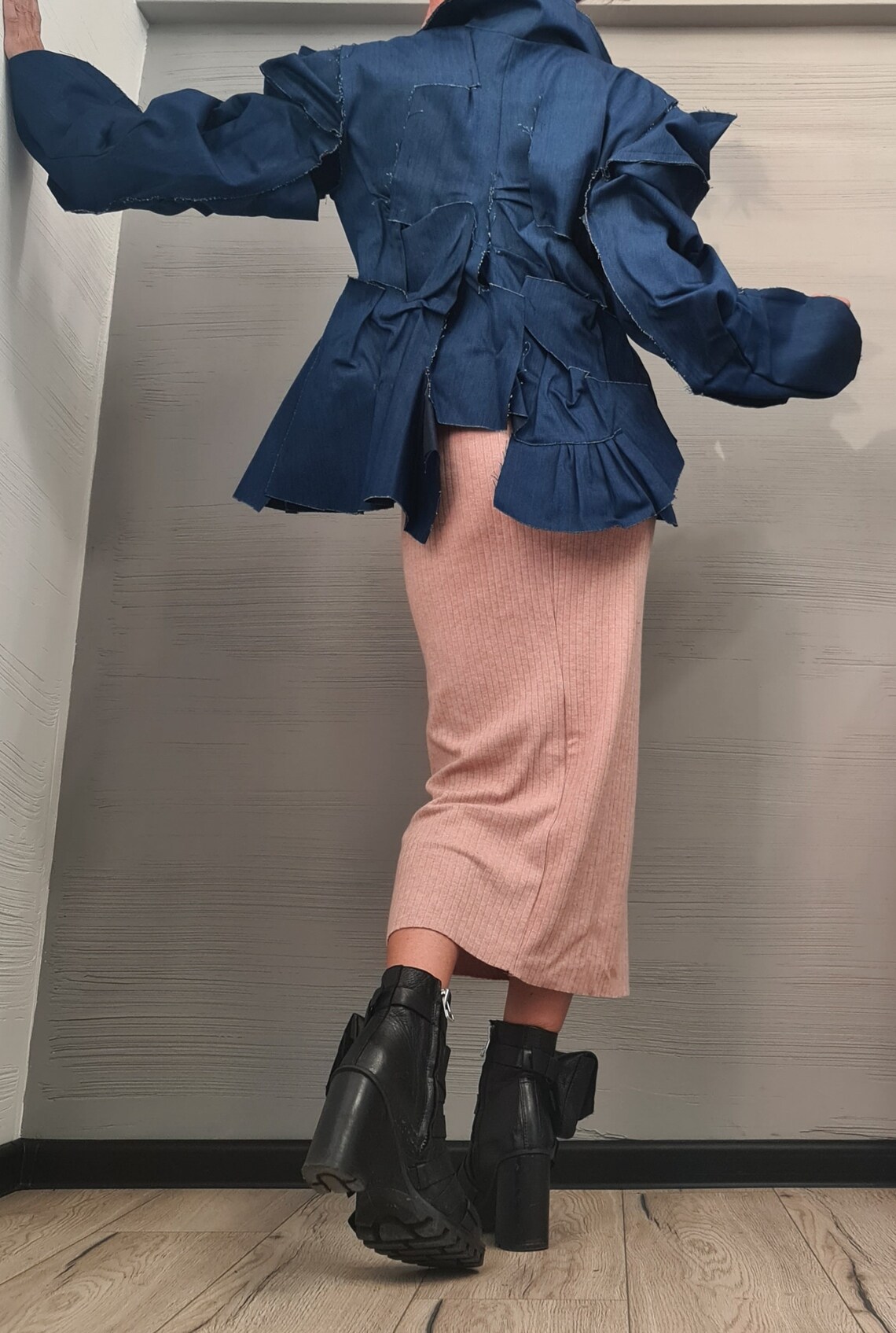 Avant Garde Blazer Denim Jacket Suit Jacket Deconstructed - Etsy