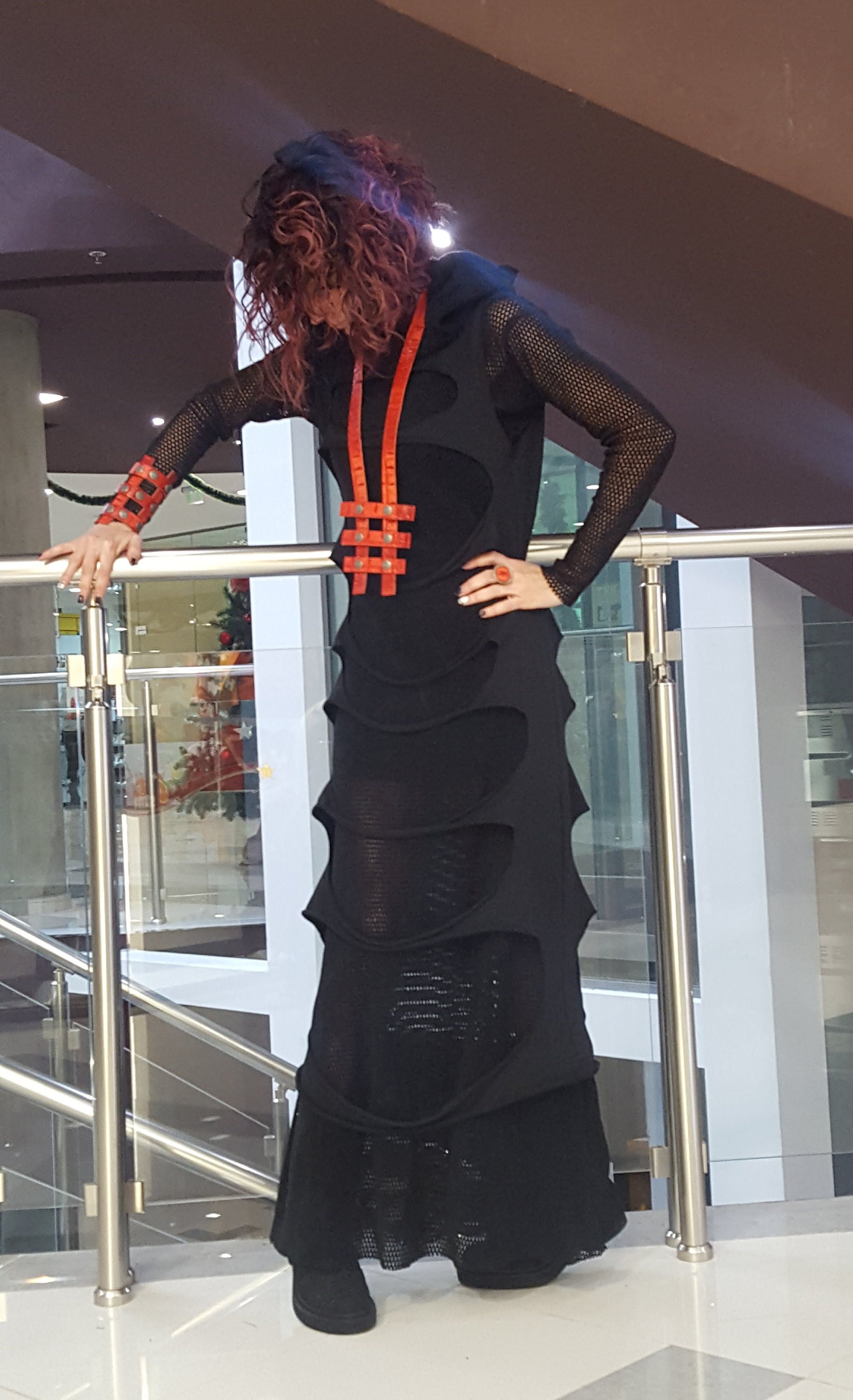 Gothic Women Dress Set Three Piece Set Short Long Dress | Etsy