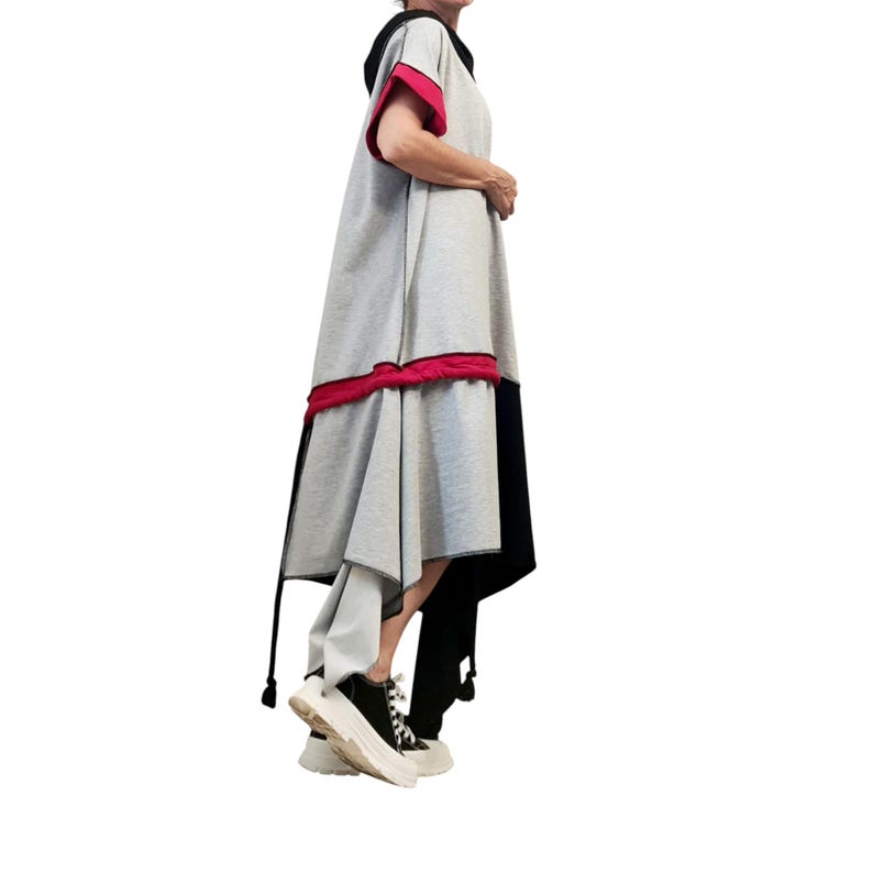Asymmetric Cotton Patchwork Dress, Oversized off Shoulder Tunic - Etsy
