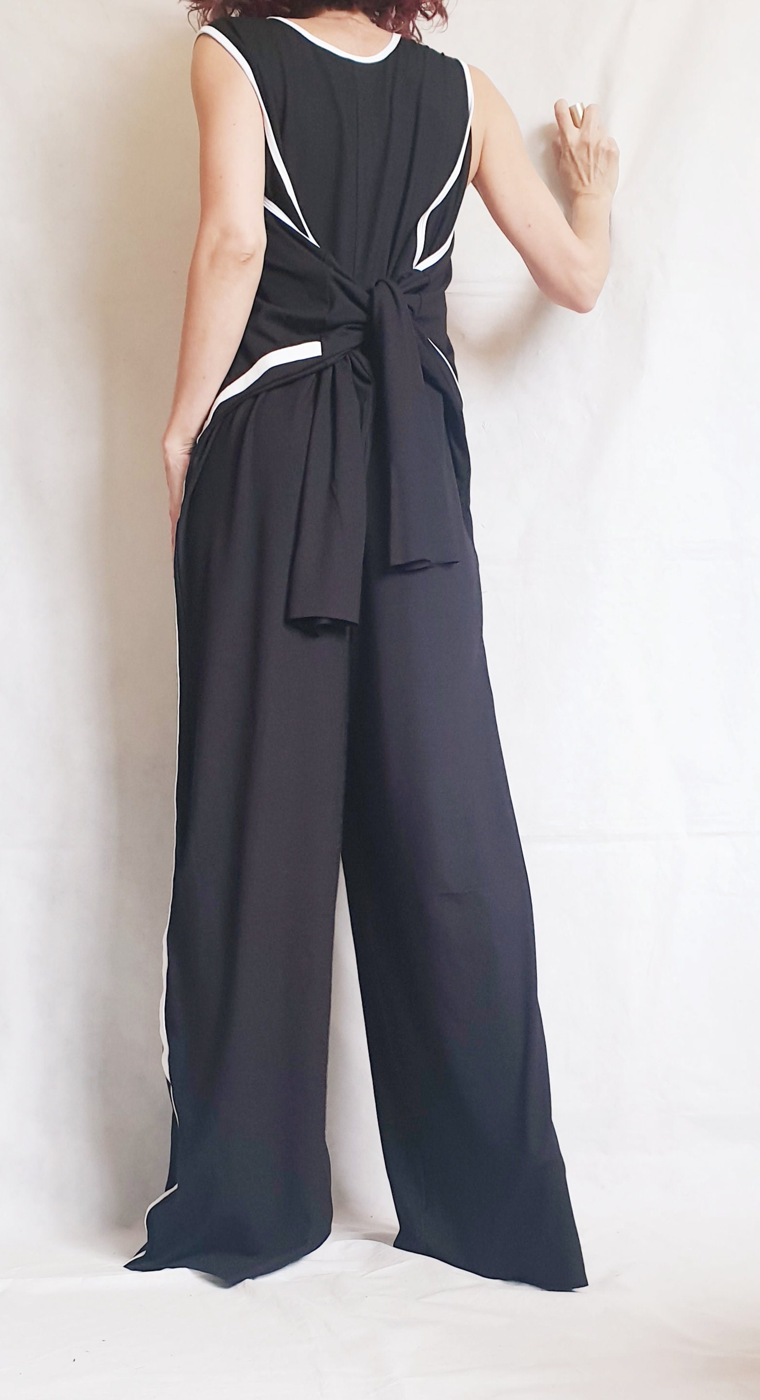 Asymmetric Long Jumpsuit/harem Jumpsuit/boho Jumpsuit/ Gothic | Etsy