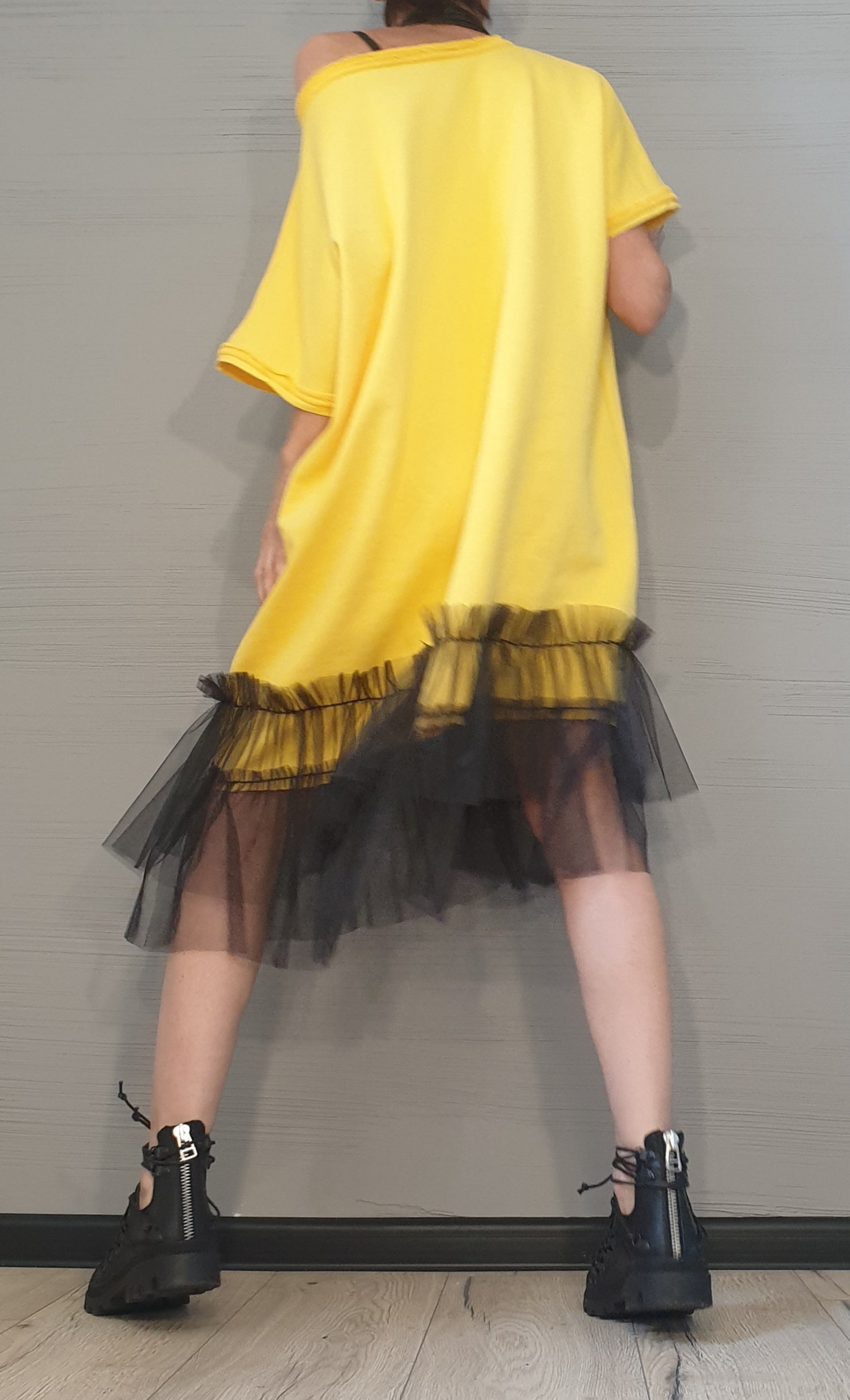 Asymmetrical Tunic Dress, Avant Garde Tunic, Loose Tunic, Tunic Tutu ...