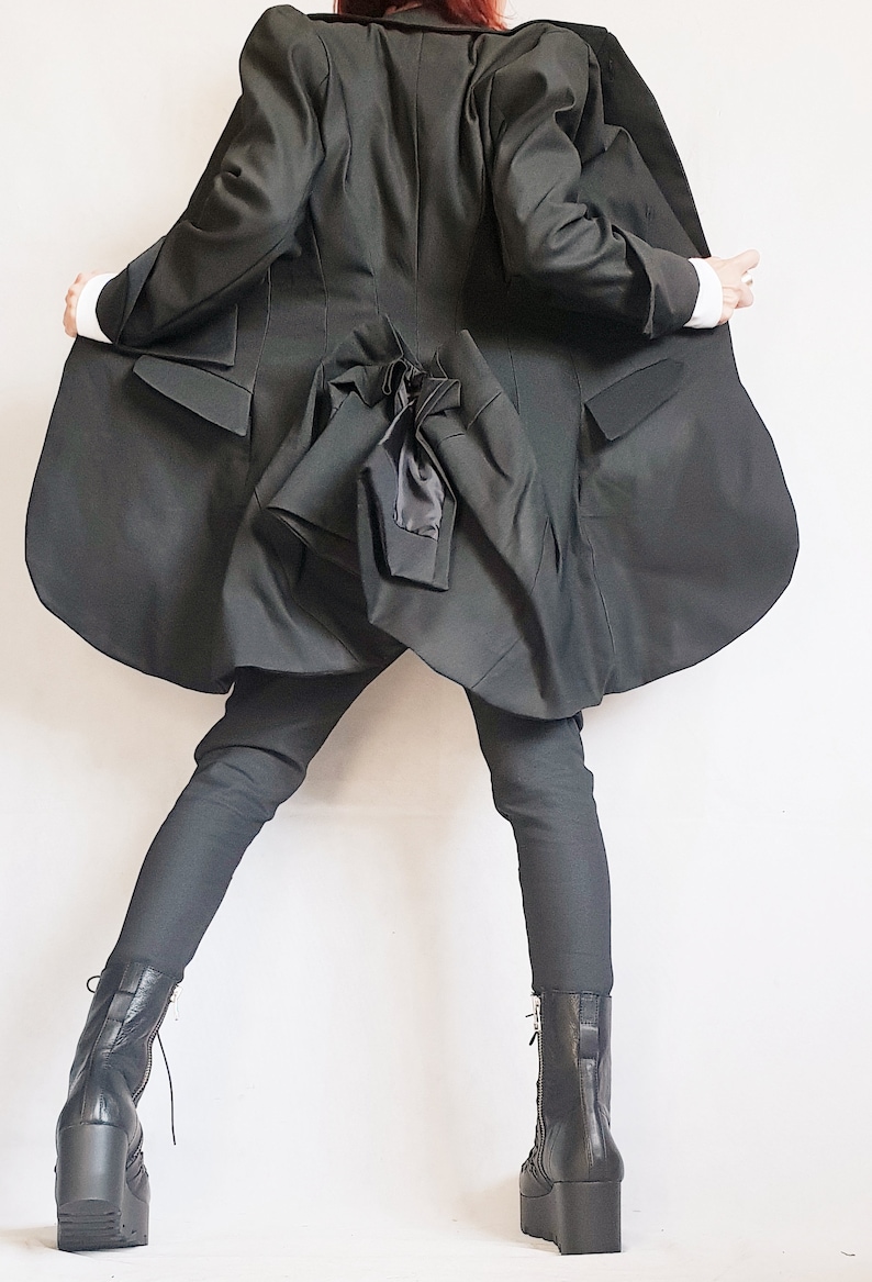 Asymmetrical Black Blazer Avant Garde Women Blazer Gothic | Etsy