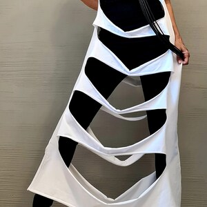 Asymmetric White Top, Extravagant Top, Futuristic Clothing ...