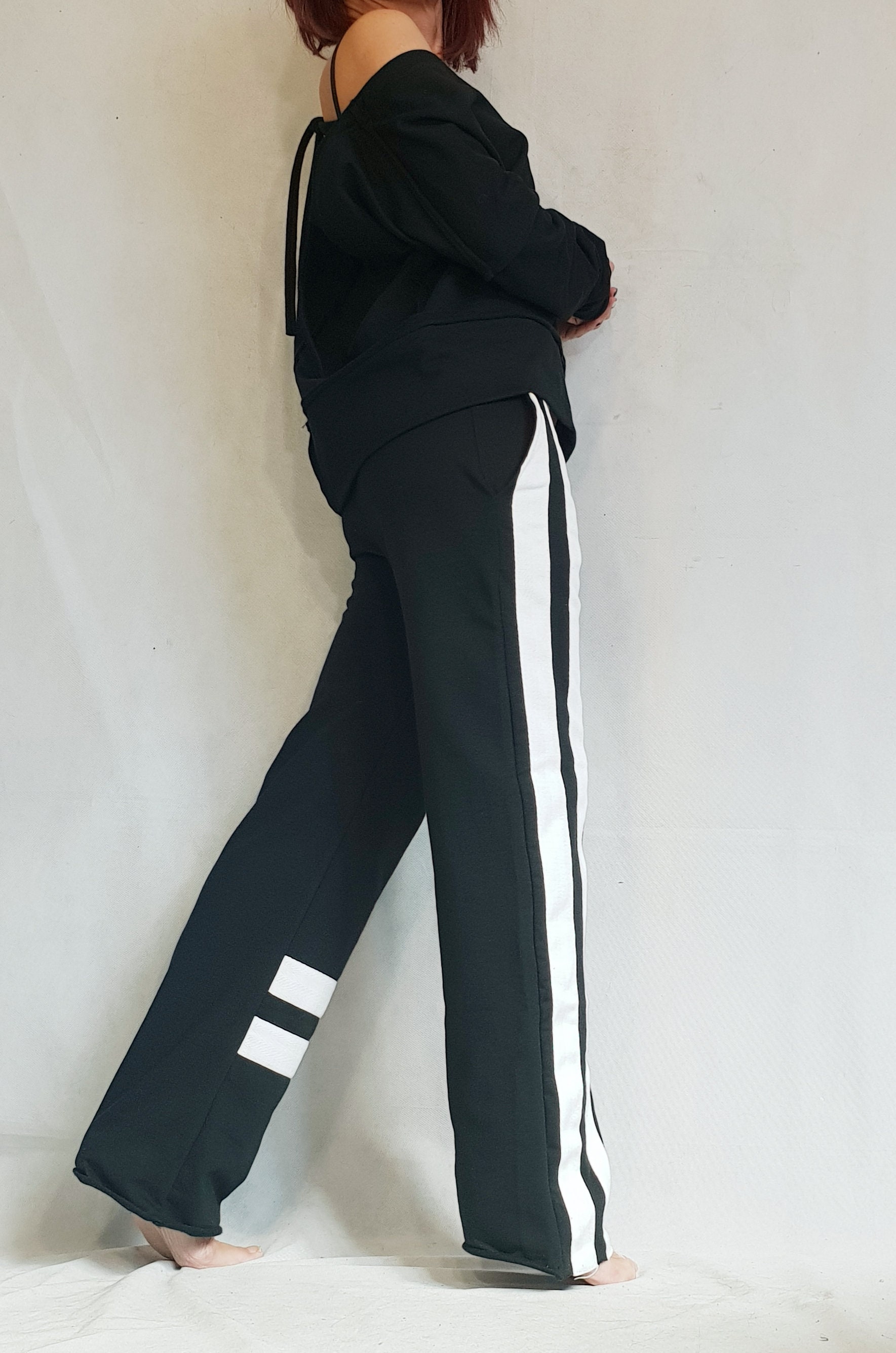 Casual Cotton Women Set Black Women Set Two Piece Modern - Etsy