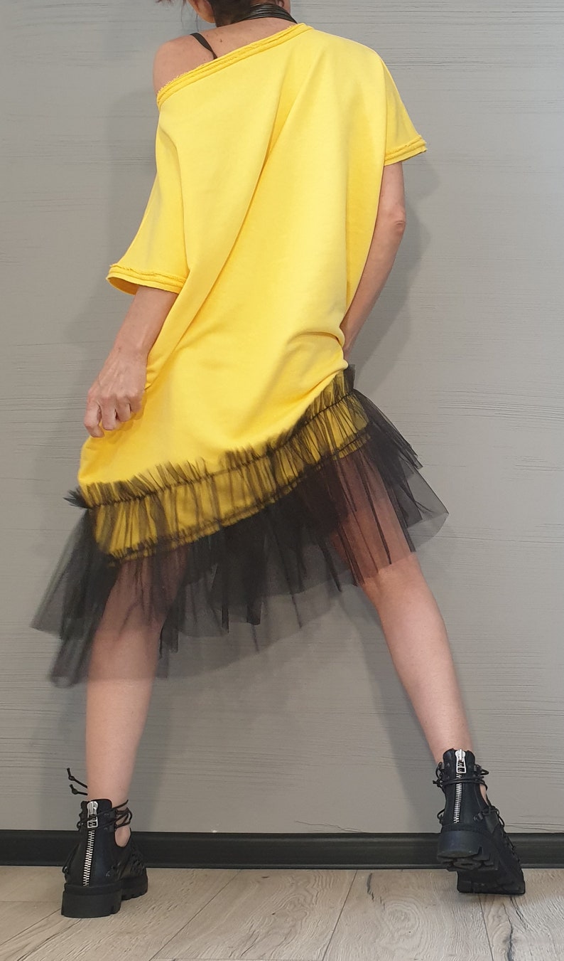 Asymmetrical Tunic Dress, Avant Garde Tunic, Loose Tunic, Tunic Tutu ...