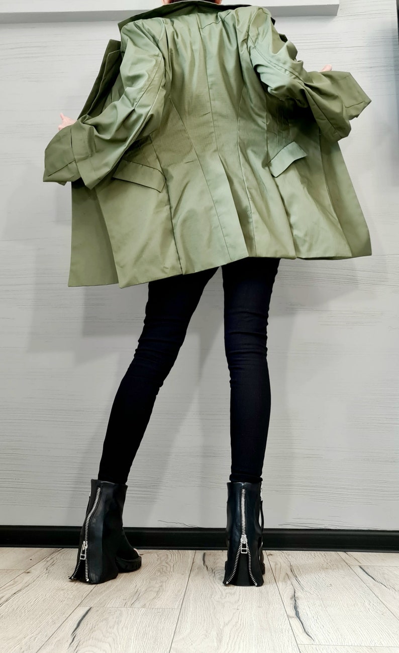 New Collection Military Green Avant Garde Blazer Extravagant - Etsy