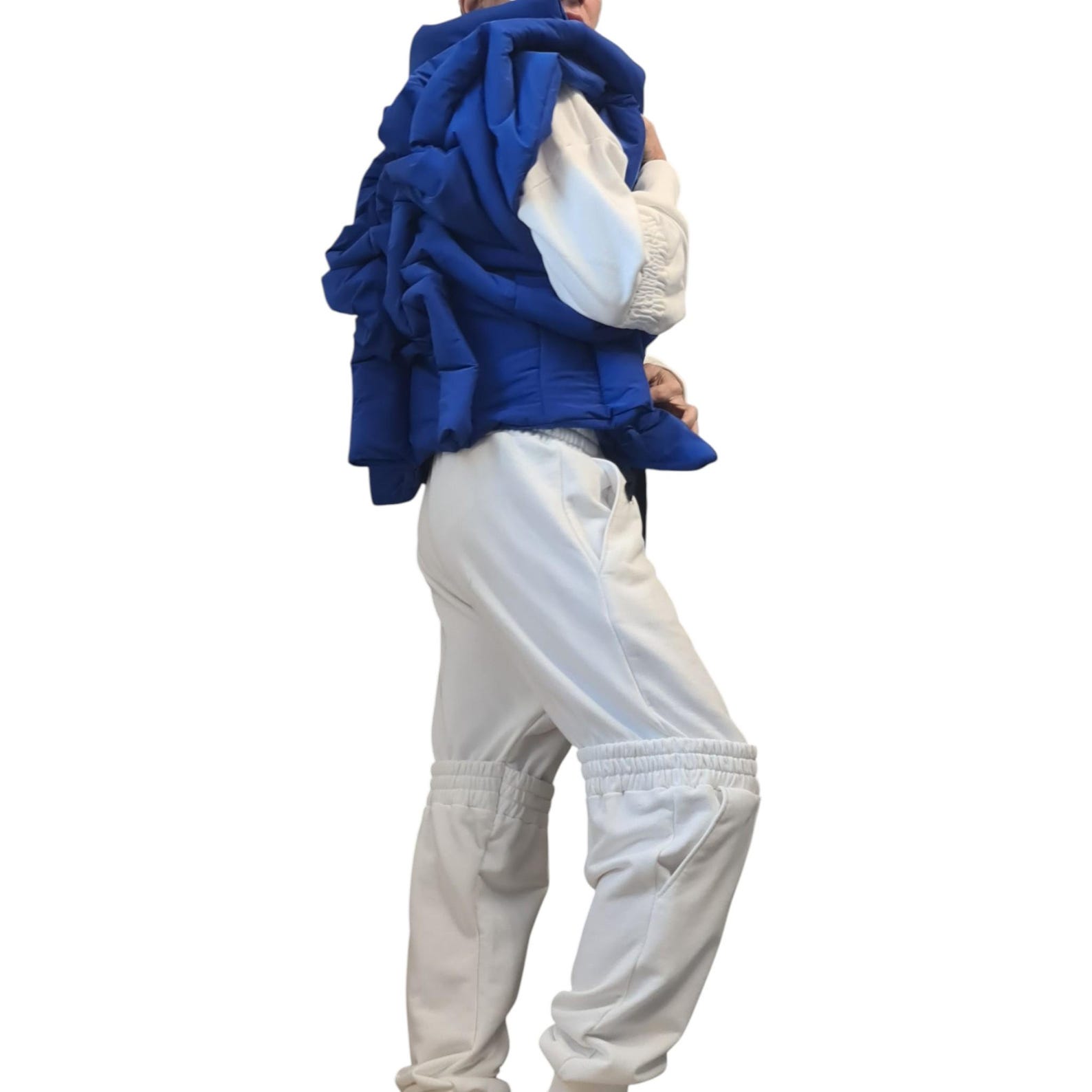 Short Extravagant Winter Jacket, Royal Blue Women Short Jacket ...