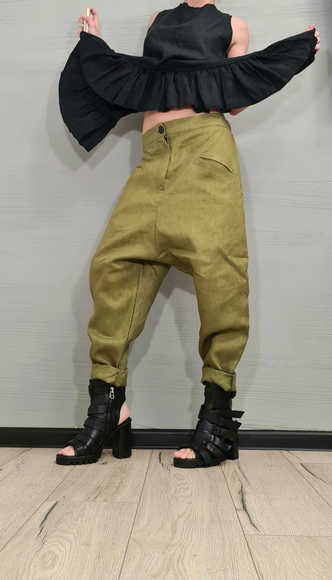 New Collection Lenin Avant Garde Pants, Harem Pants Women, Military ...