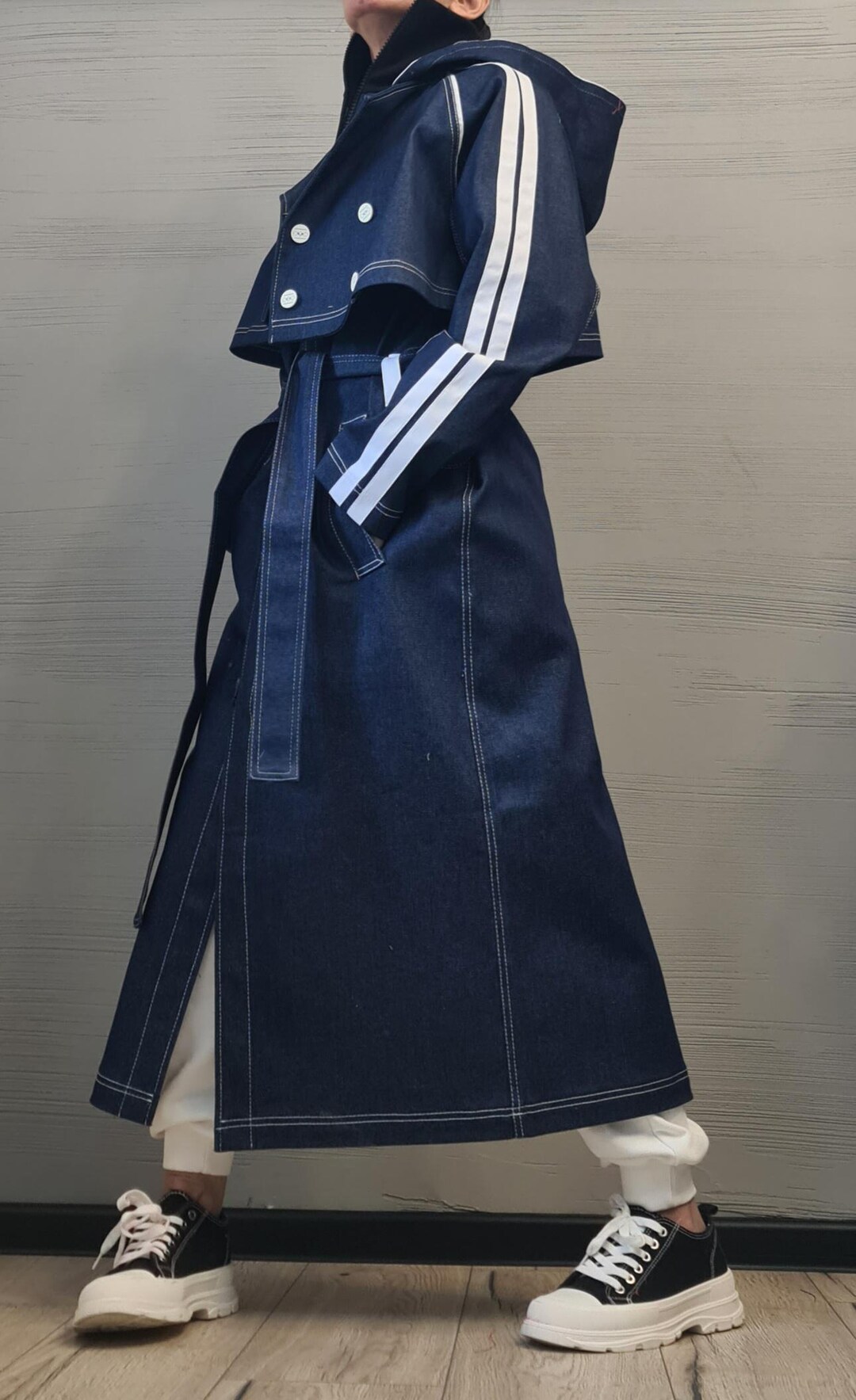 Avant Garde Denim Two Piece Set | Sleeveless Vest and Short Jacket - Etsy