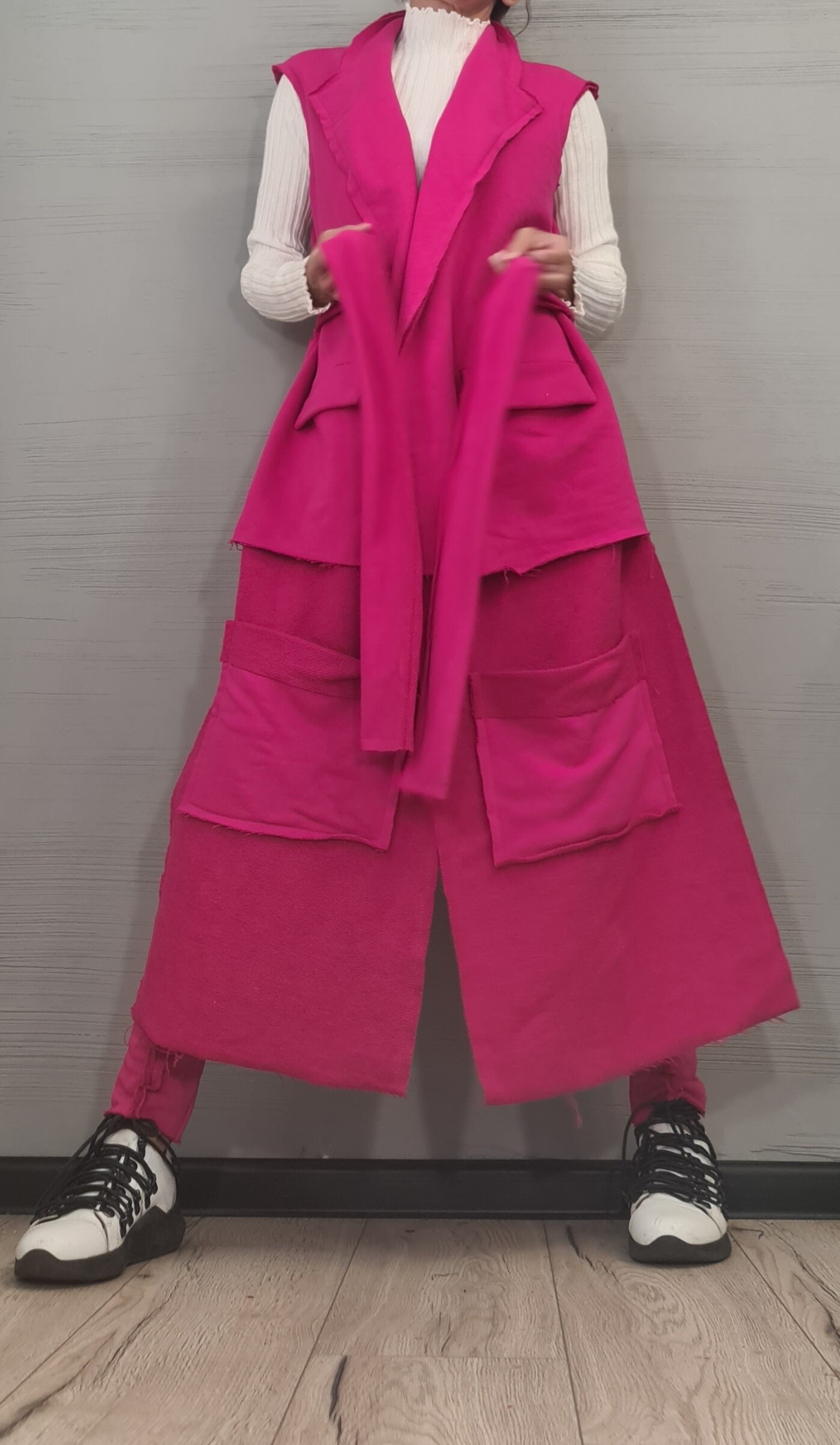 Outwear Women Set, Harem Pants, Vest Long Short, Extravagant Cotton Set ...