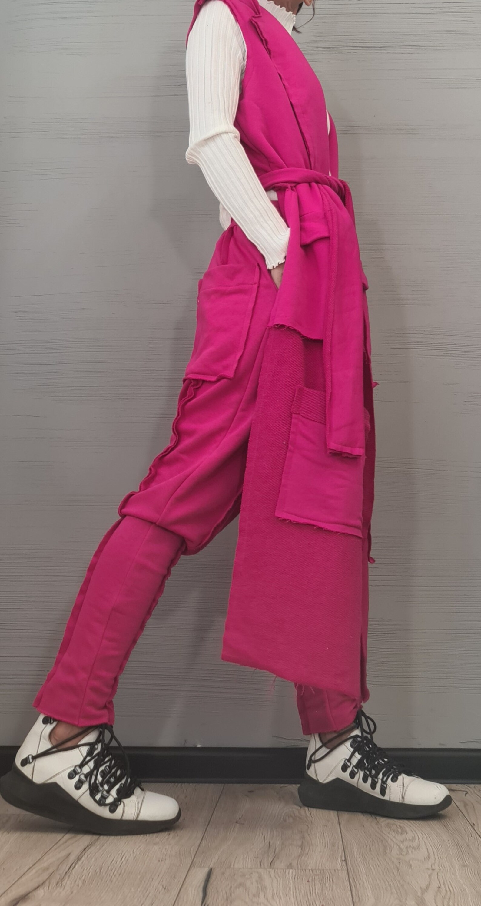 Outwear Women Set, Harem Pants, Vest Long Short, Extravagant Cotton Set ...