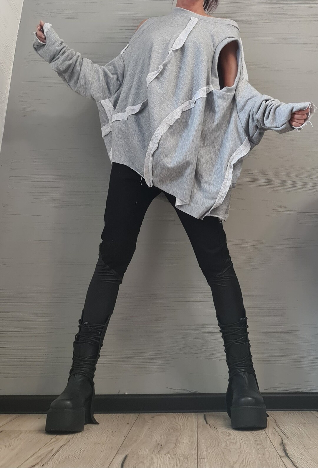 Asymmetrical Tunic, Avant Garde Tunic, Loose Tunic, Deconstructed Top ...