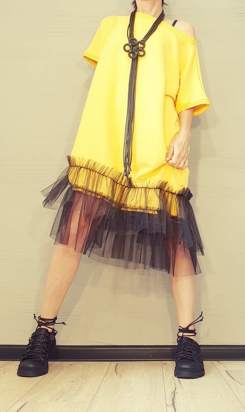 Asymmetrical Tunic Dress, Avant Garde Tunic, Loose Tunic, Tunic Tutu ...