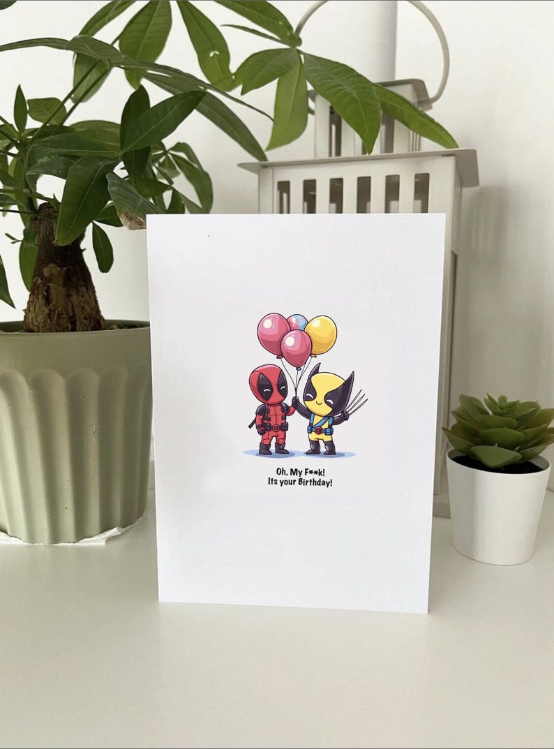 Deadpool and Wolverine Birthday Card - Marvel - Personalized Card - Etsy