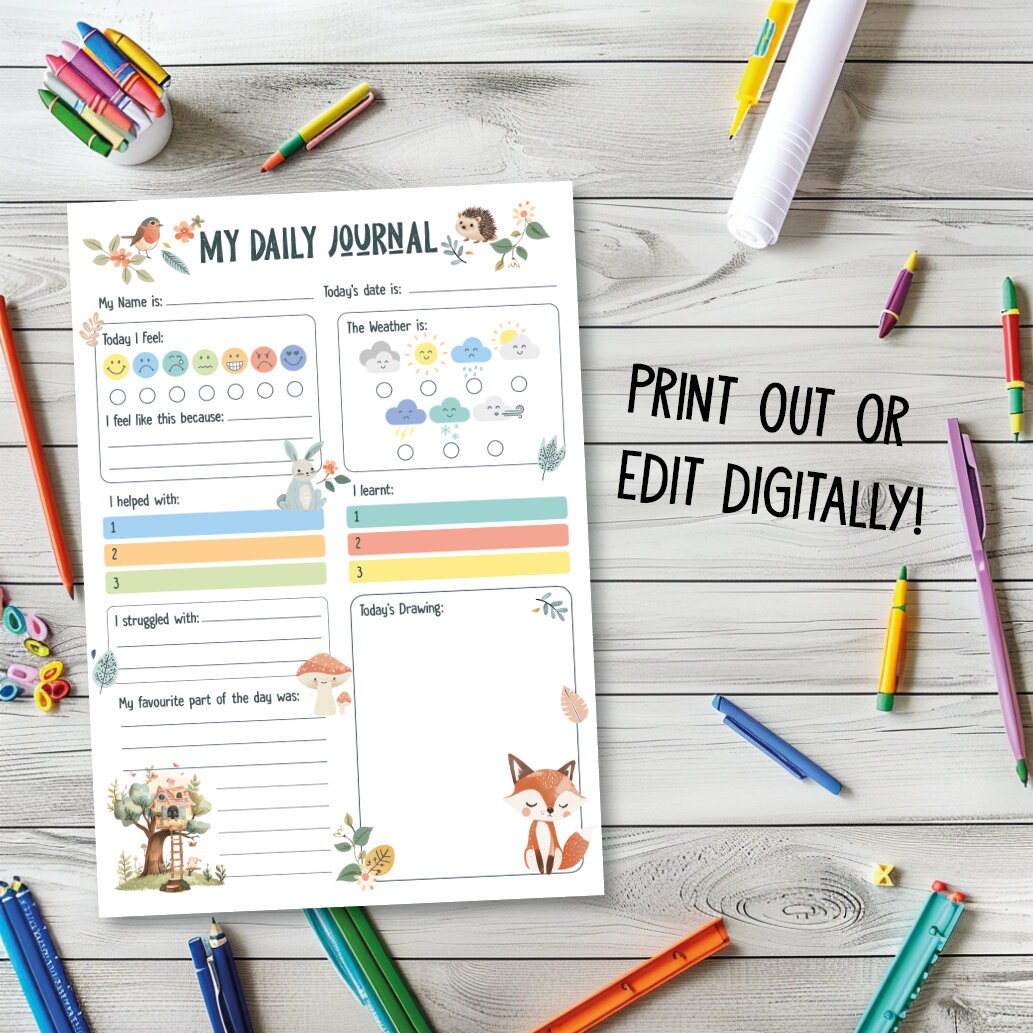 Kids Printable Planner - Weekly Planner - Monthly Planner - to Do List ...