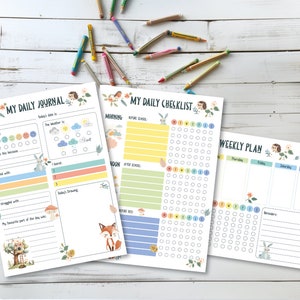 Kids Printable Planner - Weekly Planner - Monthly Planner - to Do List ...