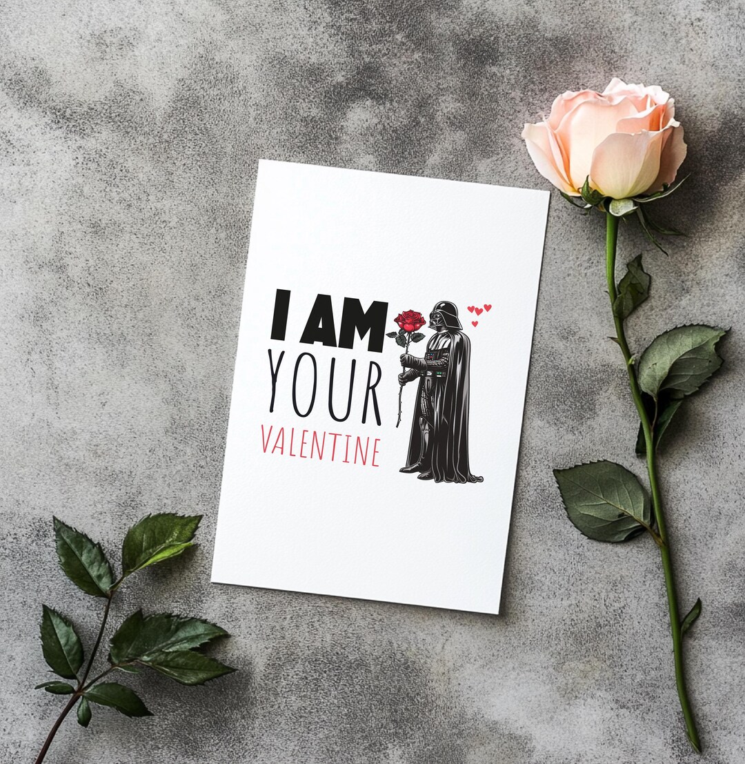 Darth Vader Valentine Card - Star Wars Anniversary Card (digital ...