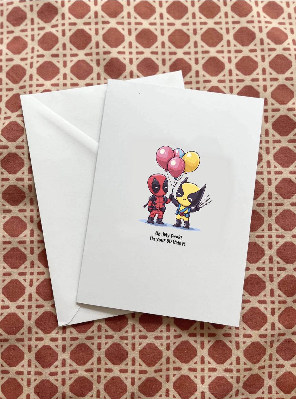 Deadpool and Wolverine Birthday Card - Deadpool and Wolverine ...