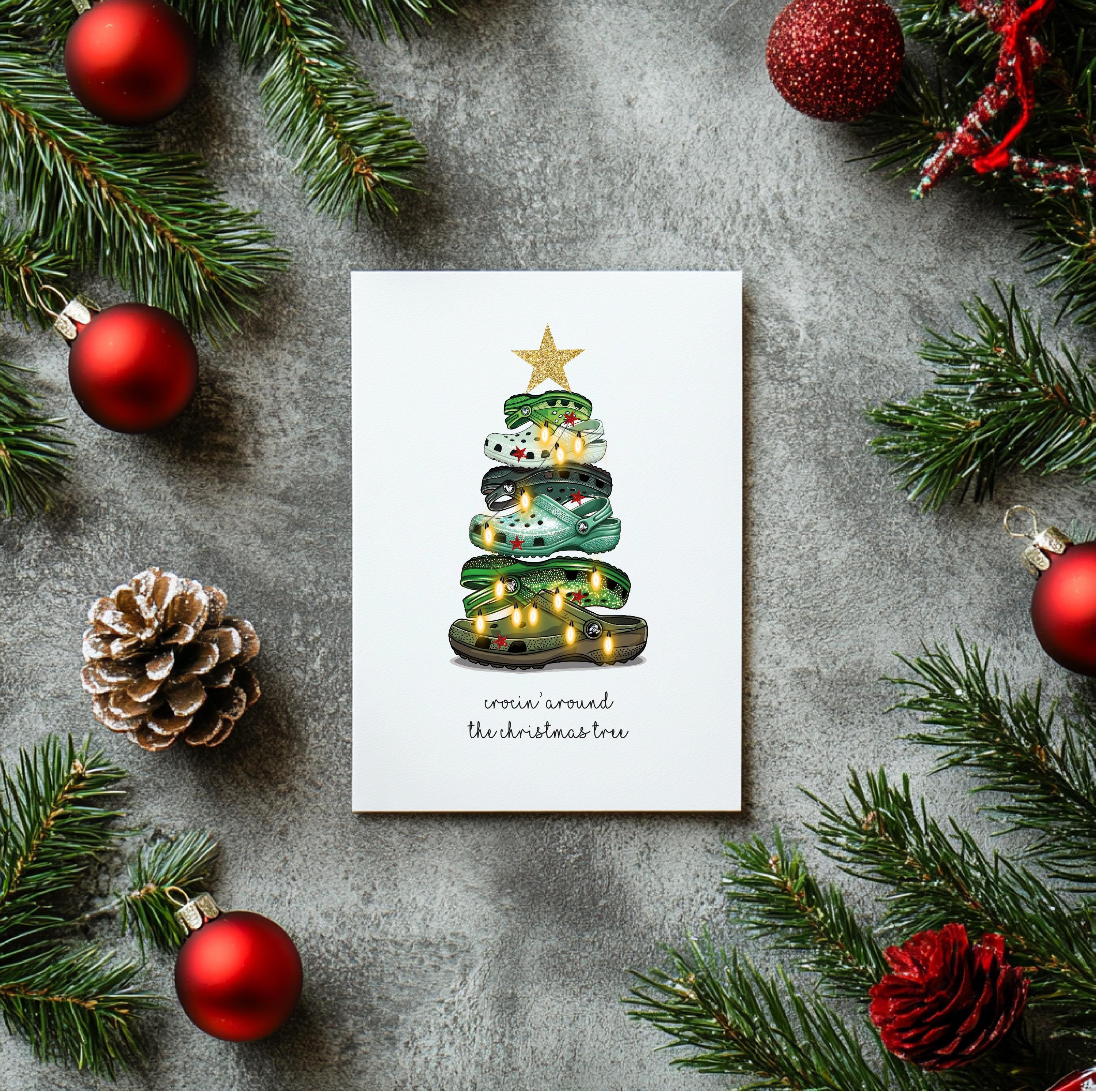 Pun Christmas Card Crocs Funny Card Christmas Card Holiday Card Xmas ...