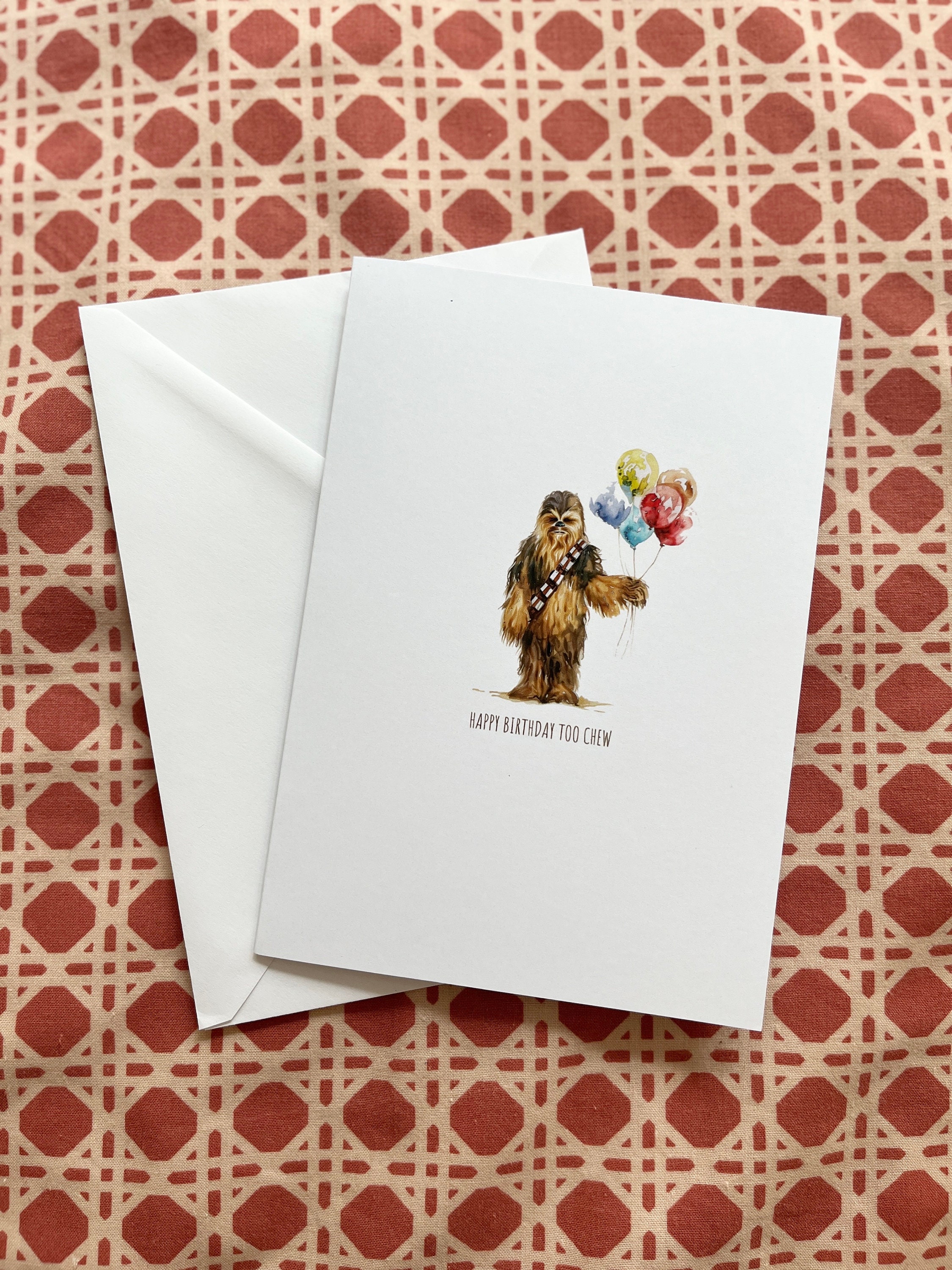 Chewbacca Birthday Card – Star Wars Pun Card - Personalized Card - Etsy