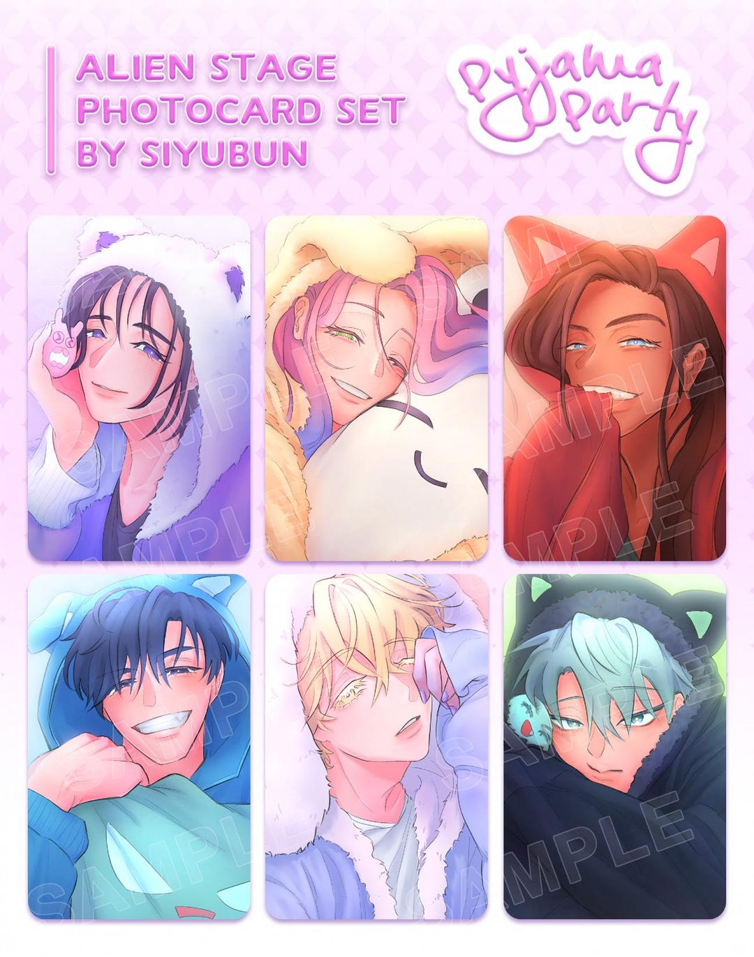 Alien Stage Pyjama Photocards | Holographic & Starry - Etsy