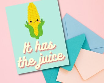 Corn Birthday Card - Etsy
