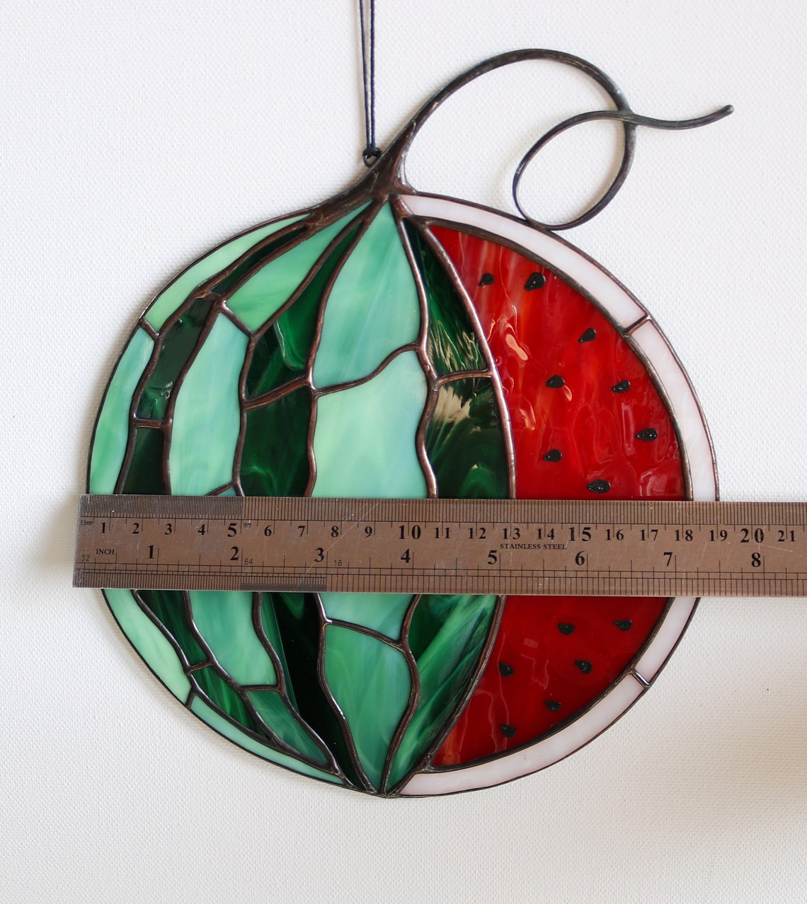 Watermelon Suncatcher Stained Glass Art Window Hangings - Etsy