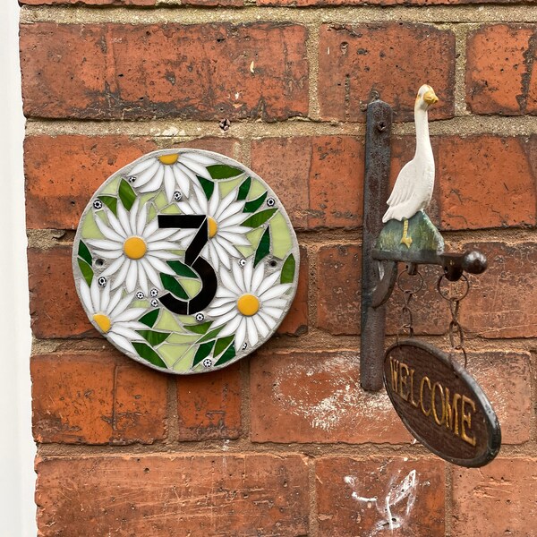 Mosaic House Number - Etsy UK