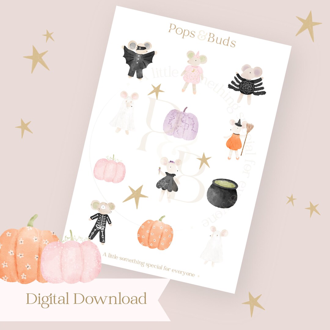 Halloween Mouse Clipart PNG, Kids Crafts (digital Download) - Etsy