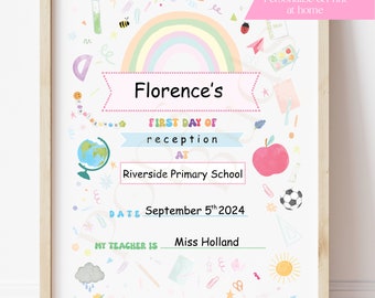 First Day of School Poster - Etsy