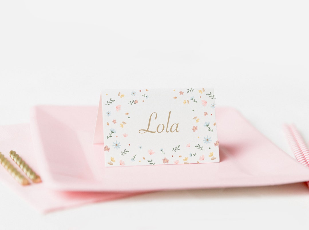 Digital Download Ditsy Floral Name Place Tags, Floral Place Names ...