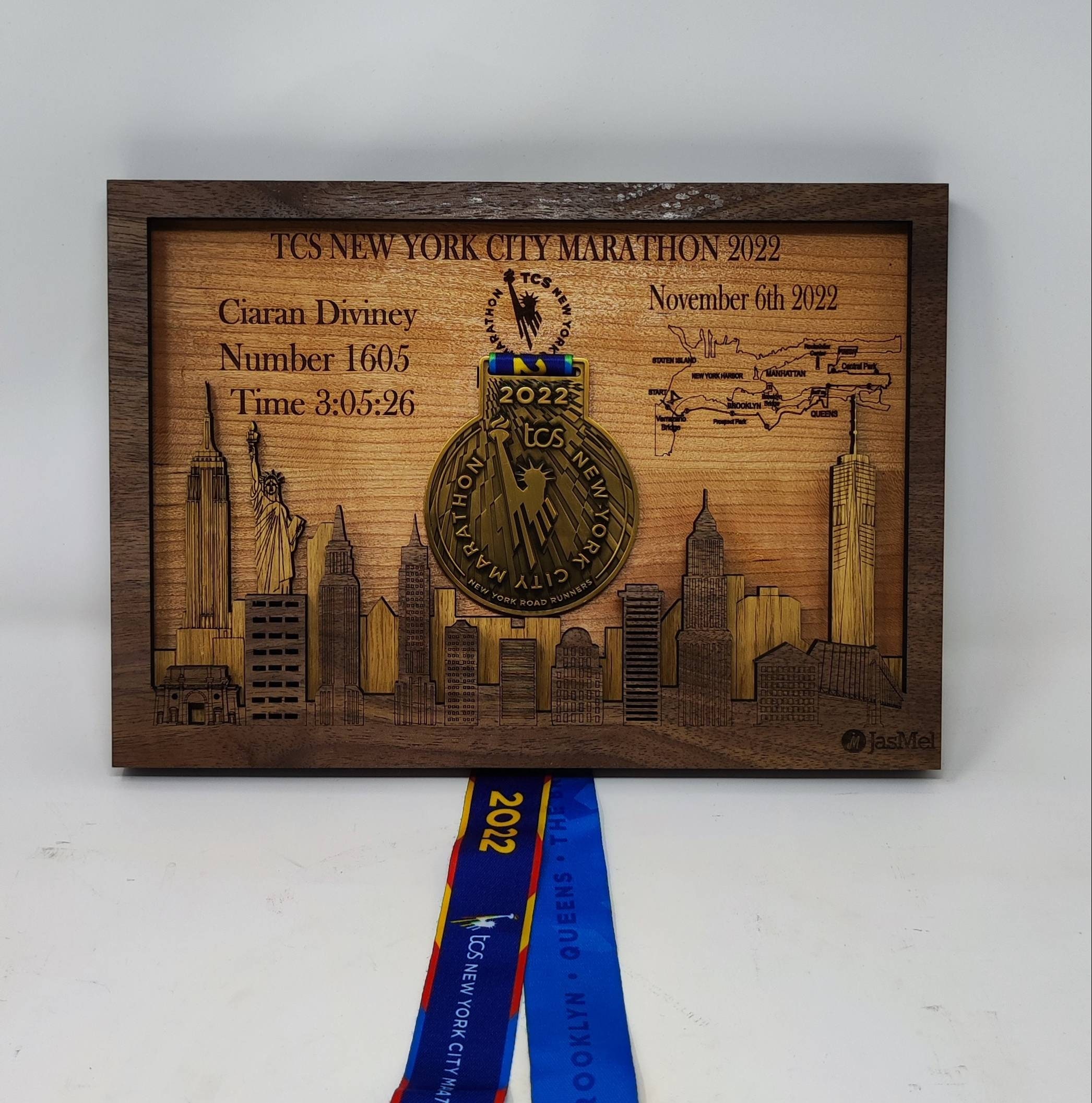 2022 New York Marathon Medal Display / Holder Personalised - Etsy
