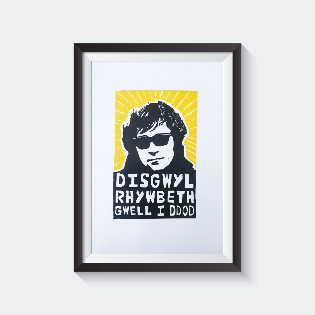 Meic Stevens Print, Original Handmade Linocut Art on Zerkall Paper, A3 ...