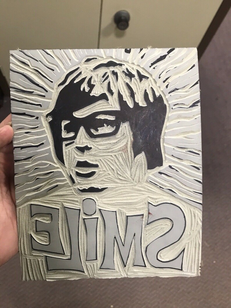 Brian Wilson. Beach Boys. Smile. Hand Made. Original Linocut Print. - Etsy