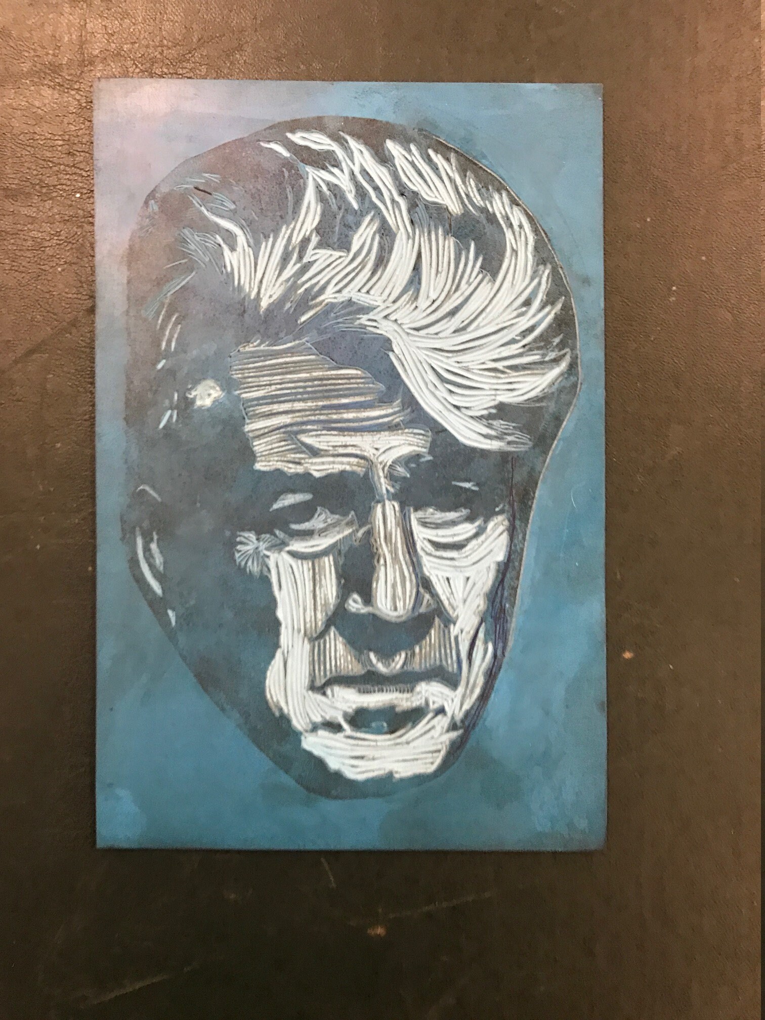 David Lynch Linocut Print, Signed A4 Art - Etsy