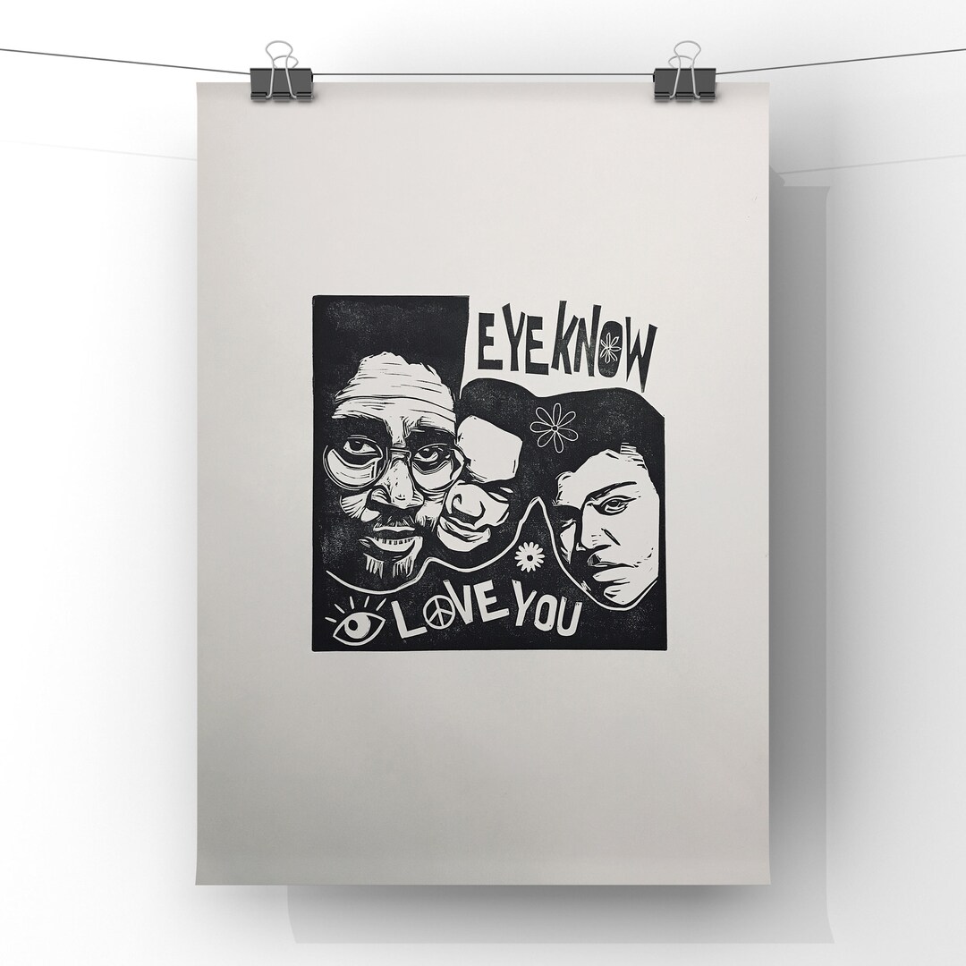 De La Soul. Eye Know Eye Love You. Original A3 Linocut Print. - Etsy