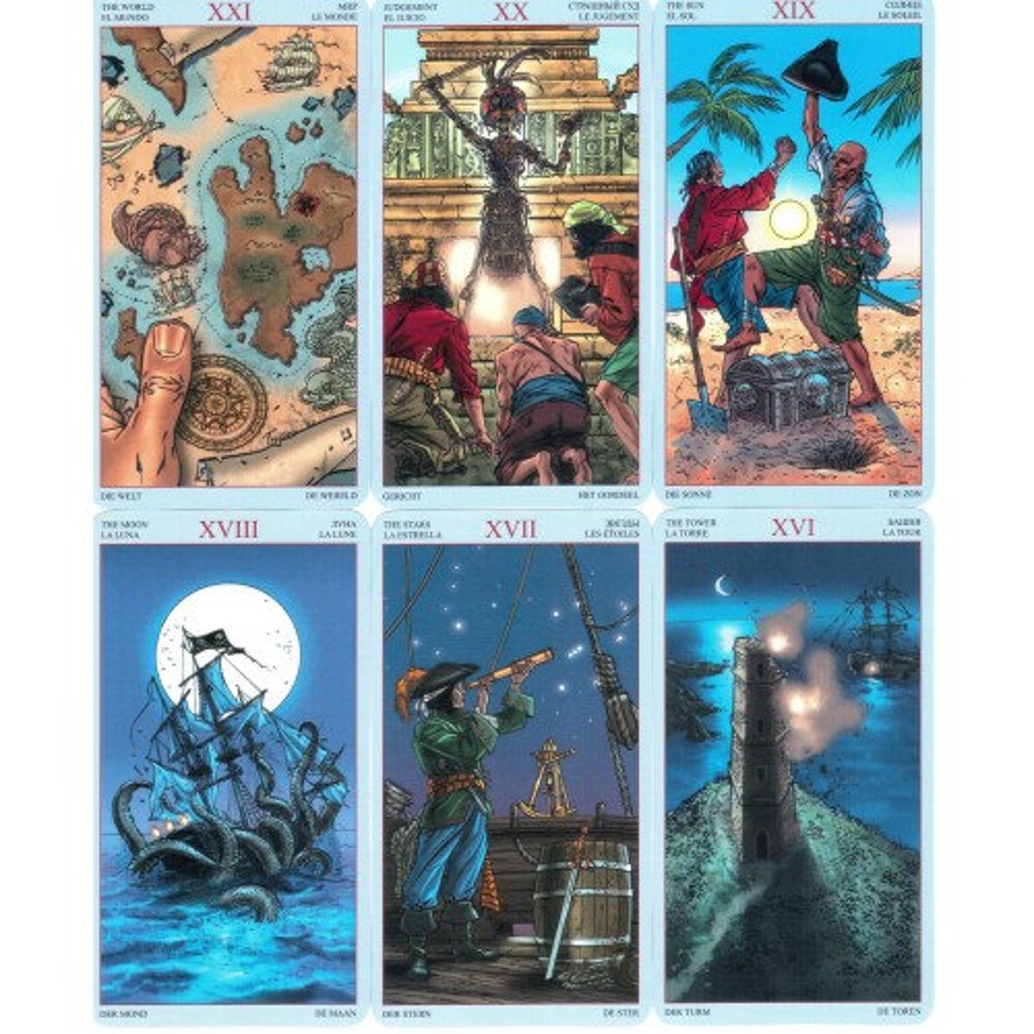 Pirates of the Caribbean Tarot Oracle 78 Card Deck English | Etsy