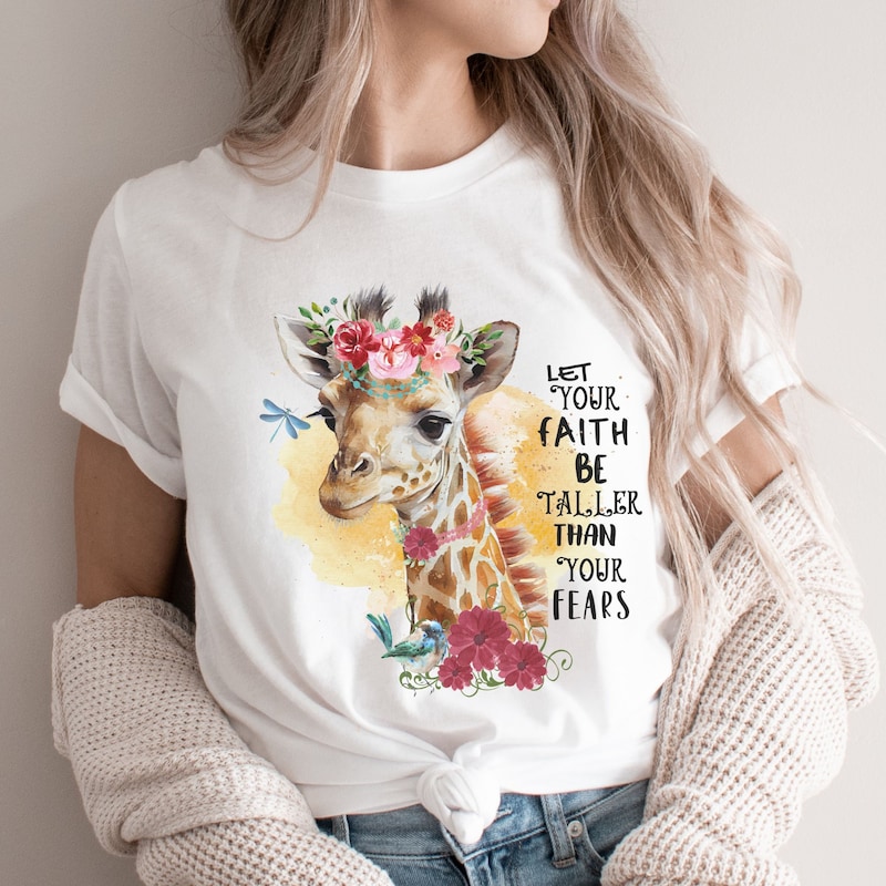 Giraffe T Shirt Womens - Etsy