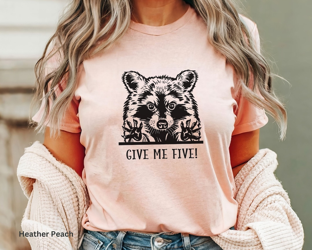 Raccoon High Five Tshirt, Funny Raccoon Shirt, Raccoon Meme, Vintage ...