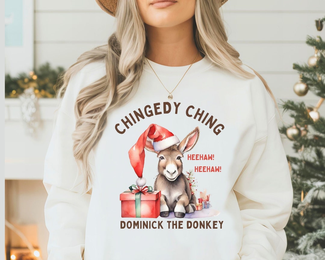 Dominick the Italian Christmas Donkey Sweatshirt, Buon Natale, Donkey ...